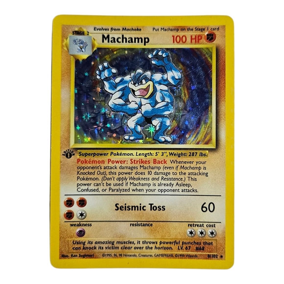 Pokemon | Toys | Pokemon Machamp Trading Card Yellow And Blue | Poshmark